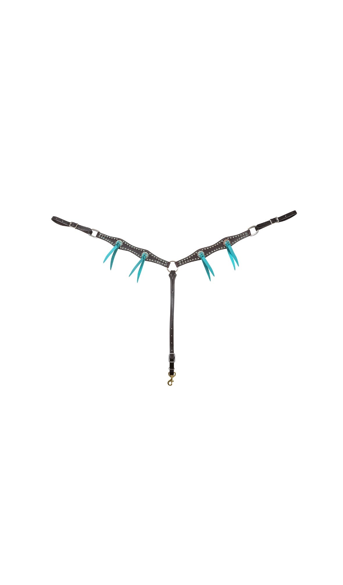 Scalloped Turquoise Blood Knot Breastcollar | Southeast Saddles